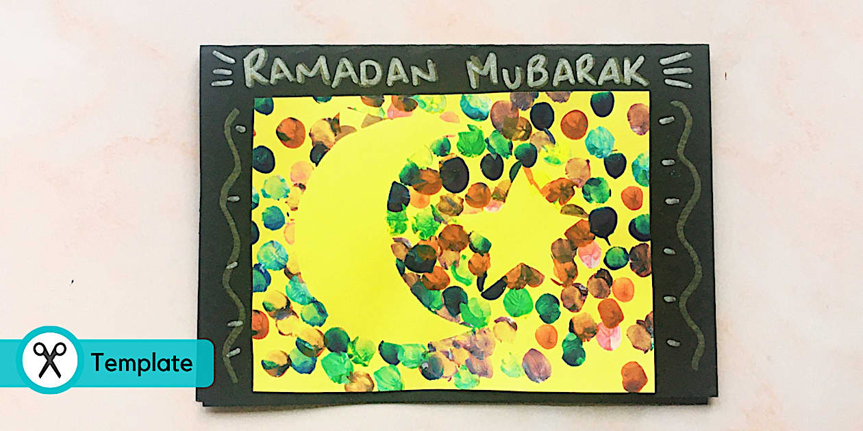 Ramadan Finger Painting Craft Activity - Ramadan Activities