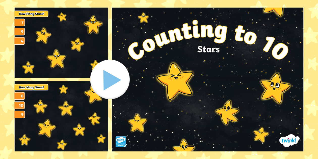 👉 Stars Counting to 10 PowerPoint (teacher made) - Twinkl