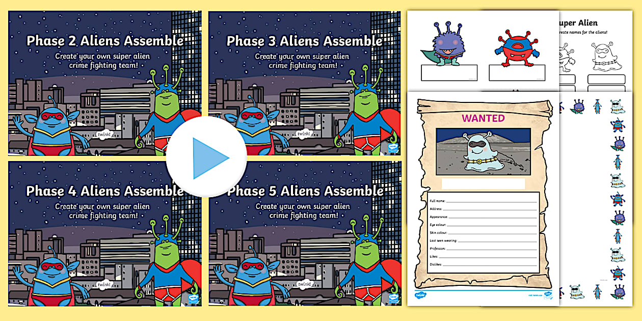 Phonics Screening Check: Aliens Assemble Bumper Resource Pack