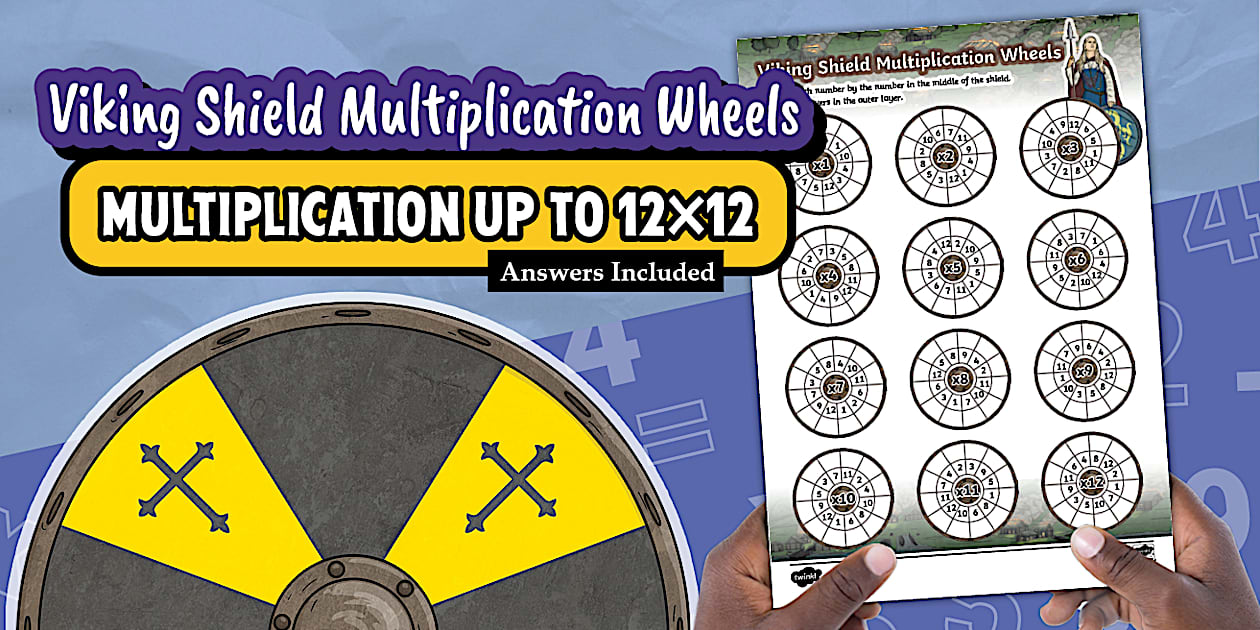 👉 Viking Shield Multiplication Wheels - KS2