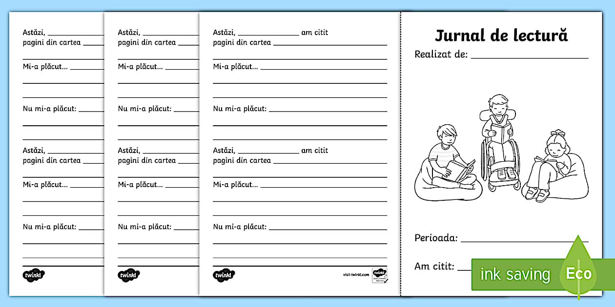 Jurnal de lectură - Model - Broșură | Twinkl România