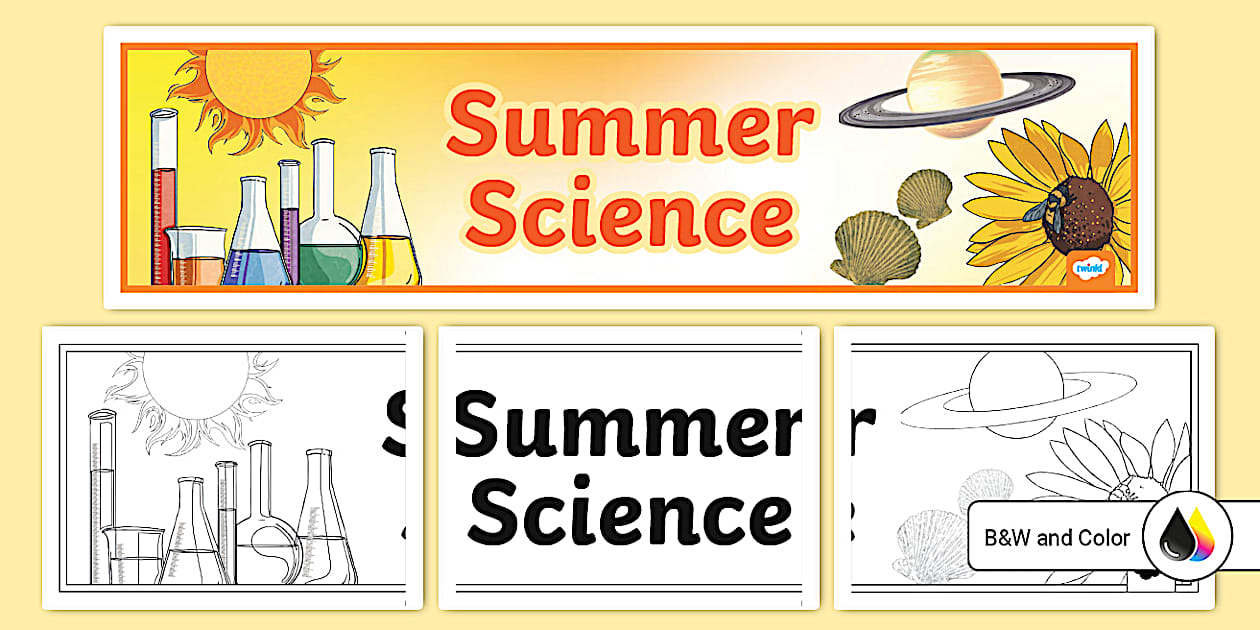 Summer Science Banner (Hecho por educadores) - Twinkl