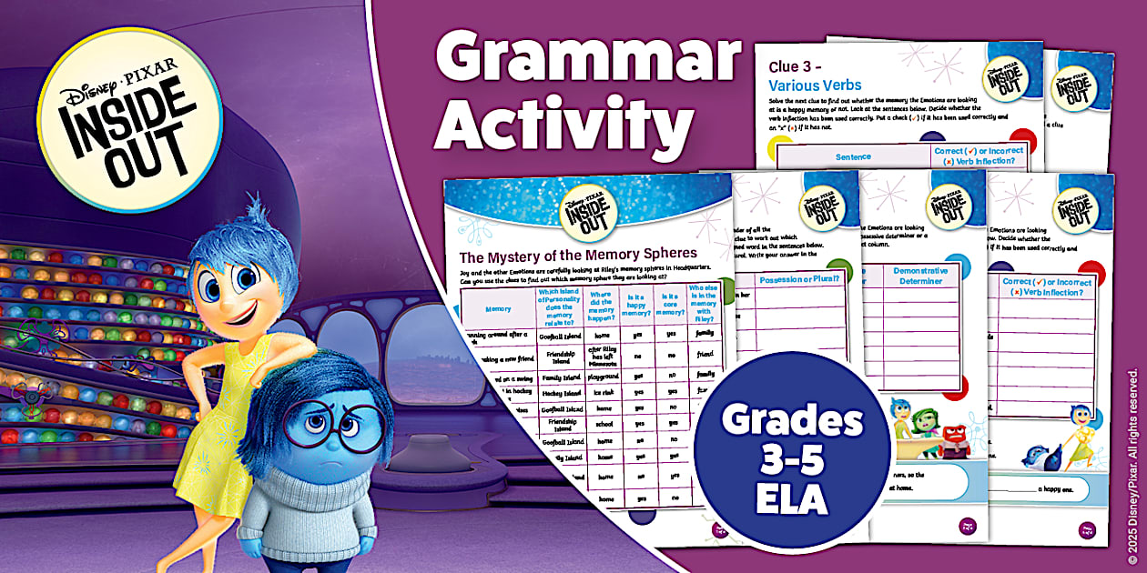 Inside Out: Grammar Mystery for 3rd-5th Grade