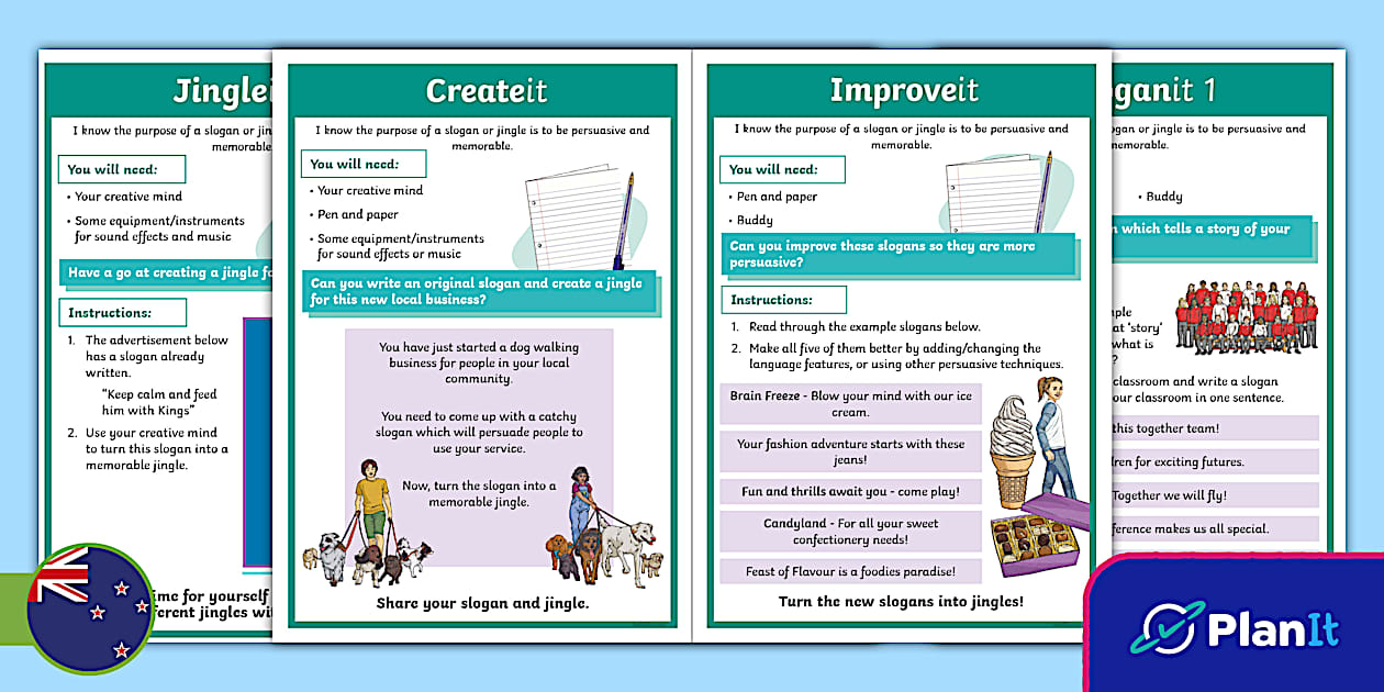 Phase 2 Writing to Persuade Slogans and Jingles: ChallengeIt Cards