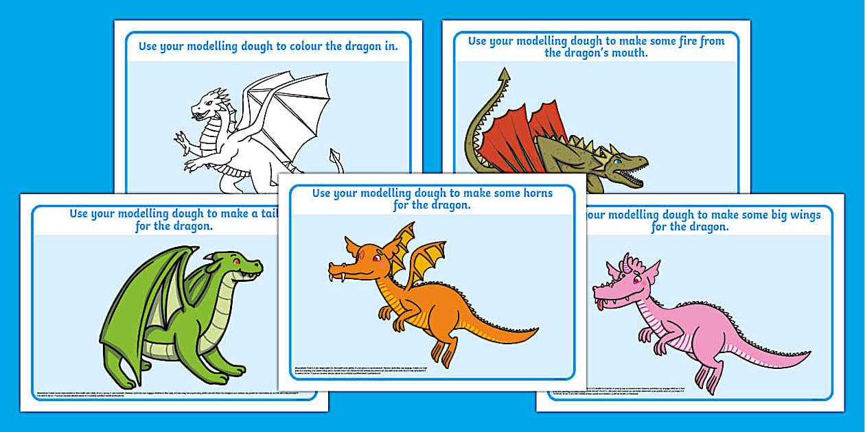 Dragon Modelling Dough Mats | Twinkl (Teacher-Made) - Twinkl