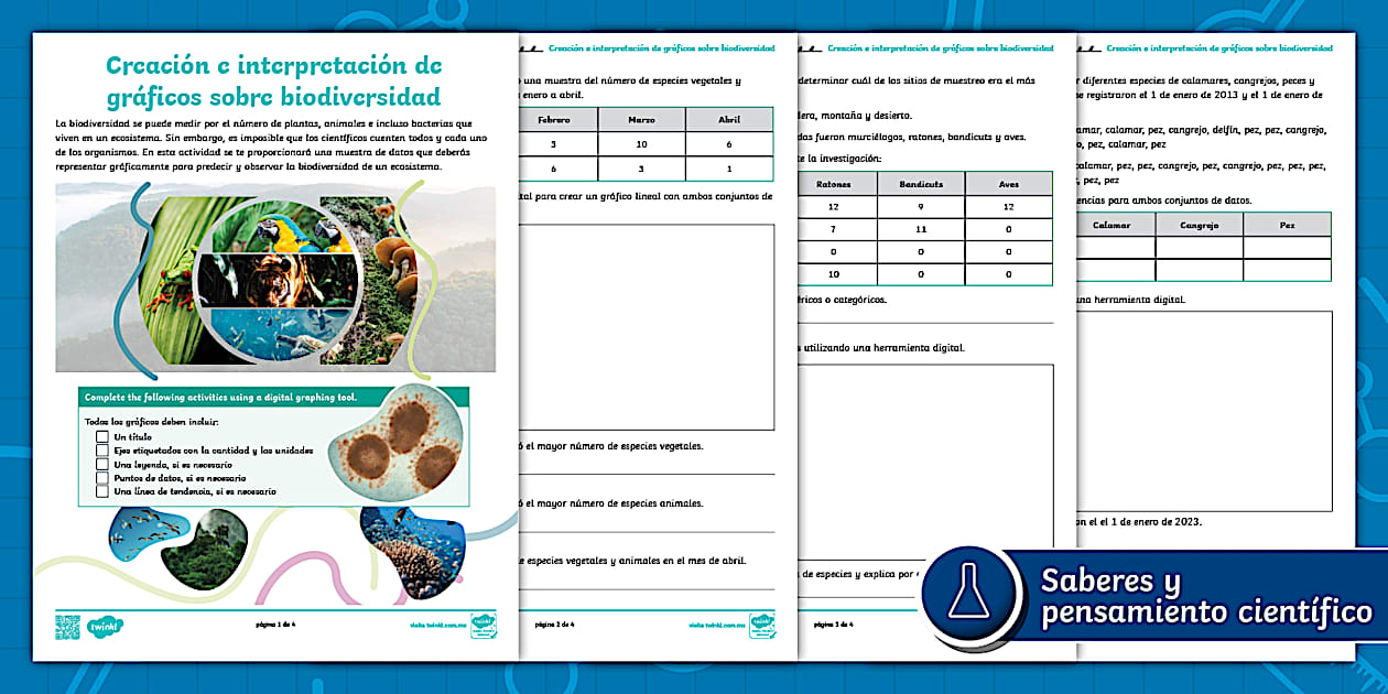 Creación e interpretación de gráficos sobre biodiversidad