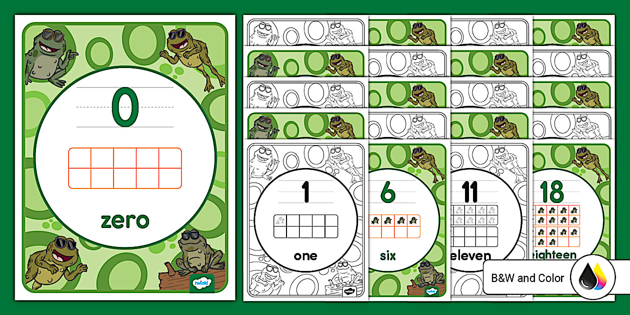 "TOAD-ally" Awesome Class Number 0-20 Posters (teacher made)