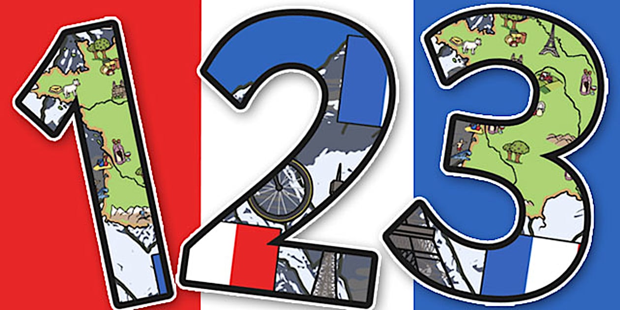 👉 French Themed A4 Display Numbers (teacher made)