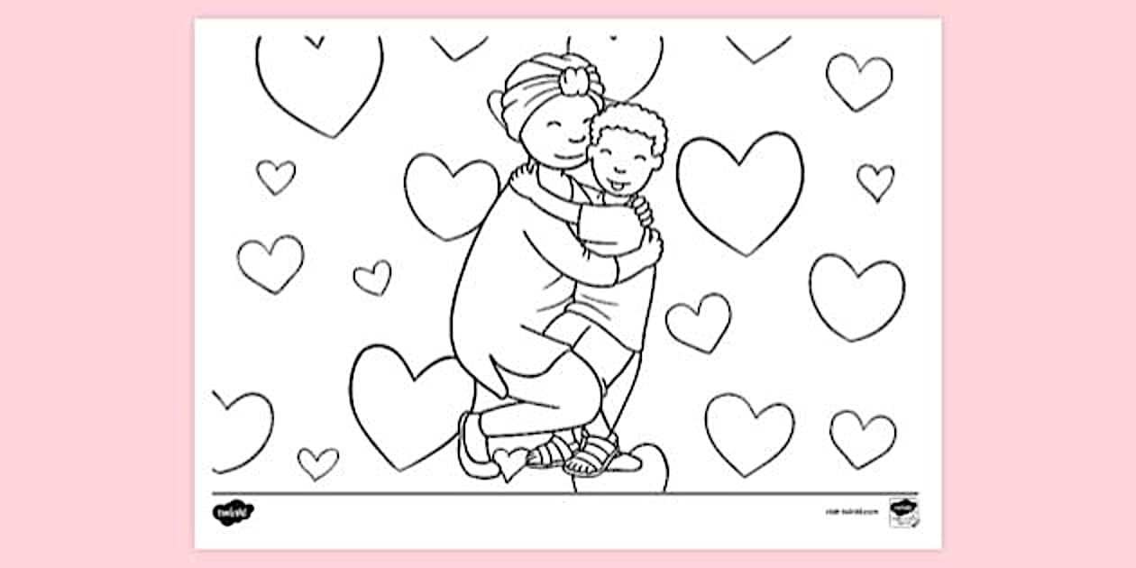 Love Colouring Page for Children | Colouring Sheets - Twinkl