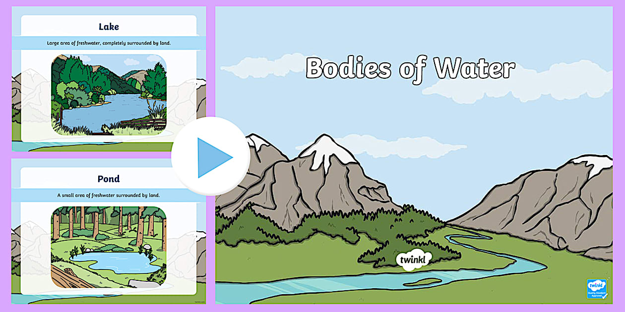 Bodies of Water PowerPoint for K-2nd Grade - Twinkl