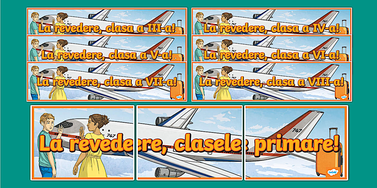 Final de an școlar: La revedere! – Banner clasele III-VIII