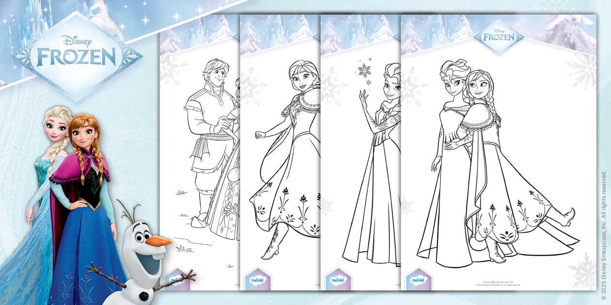 Disney Frozen Colouring Pages for Kids | Twinkl Resources