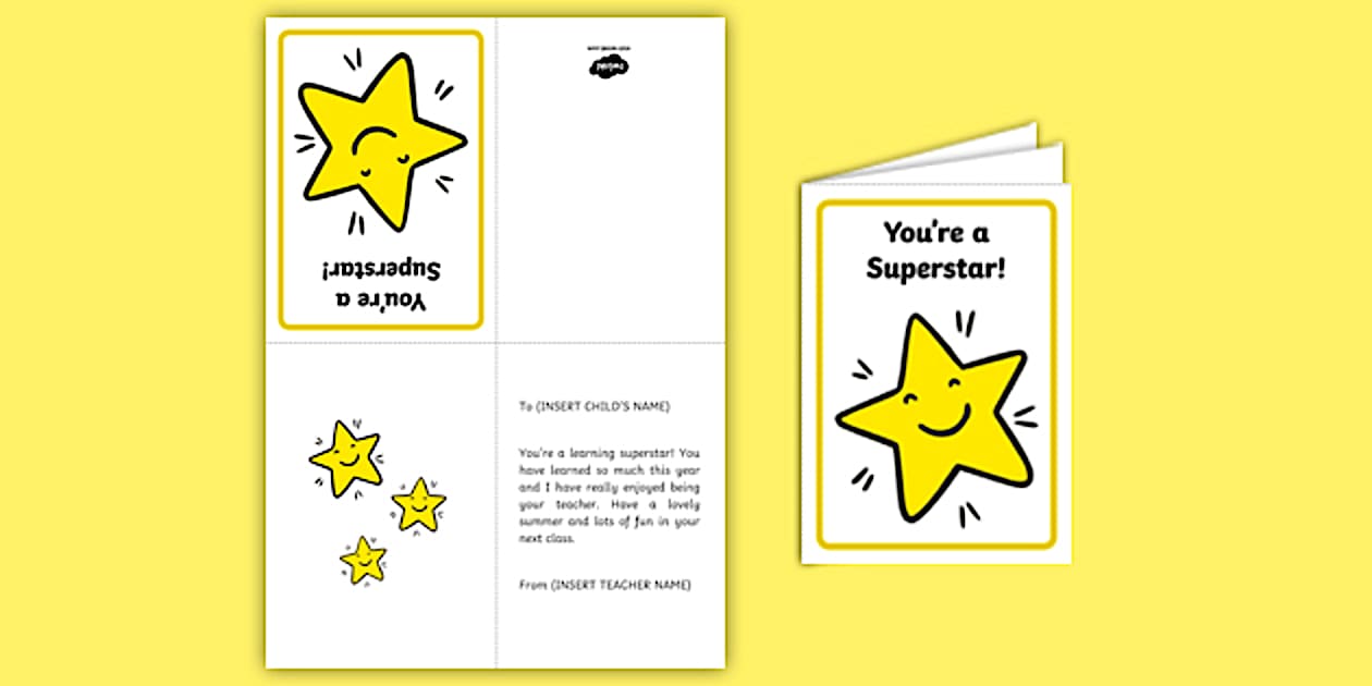 Editable End of Term Greetings Card for Children - Twinkl