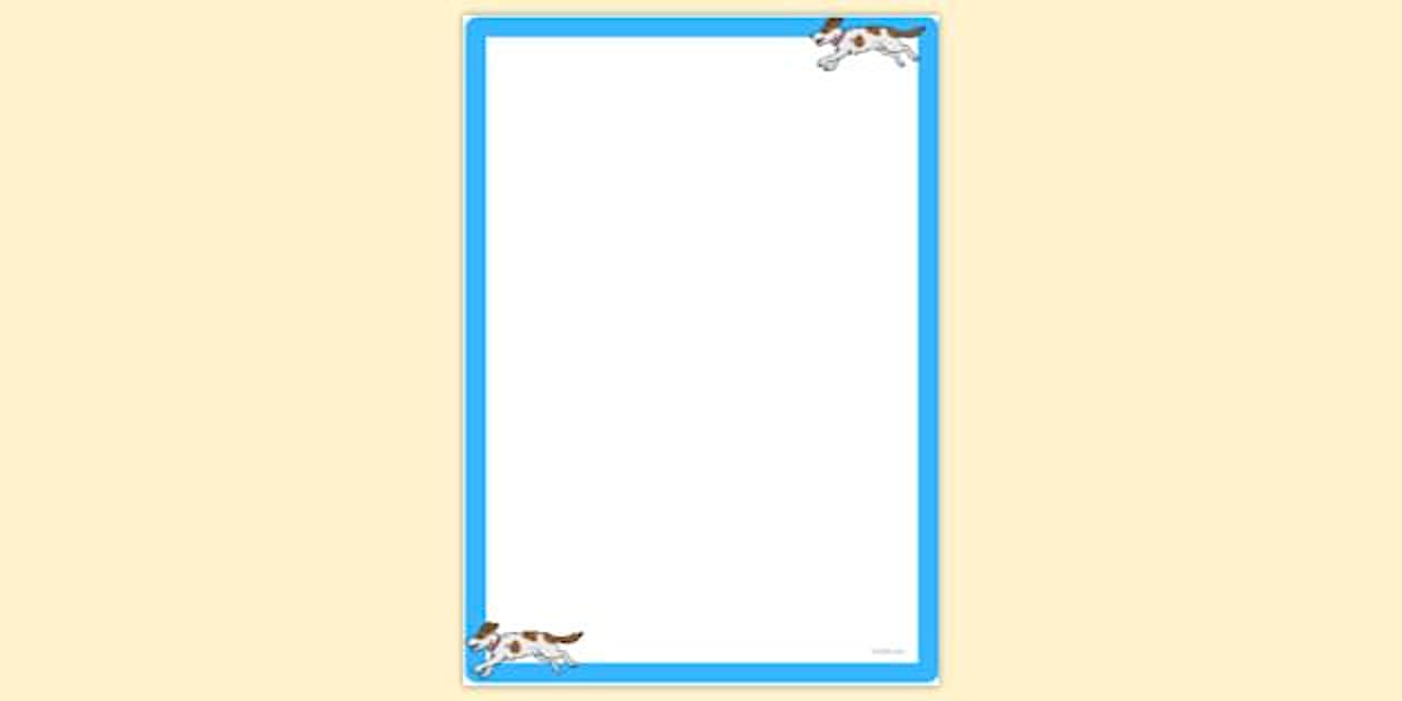 Dog Running Page Border | Page Borders | Twinkl - Twinkl