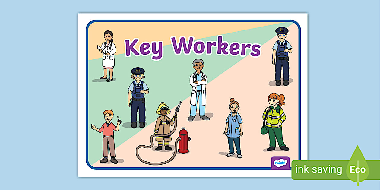 Key Workers Display Poster (teacher made) - Twinkl