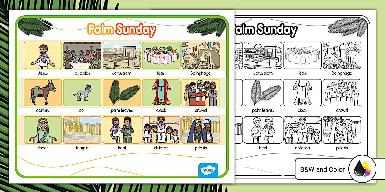 Palm Sunday Words Mat | Christian Education | Twinkl USA