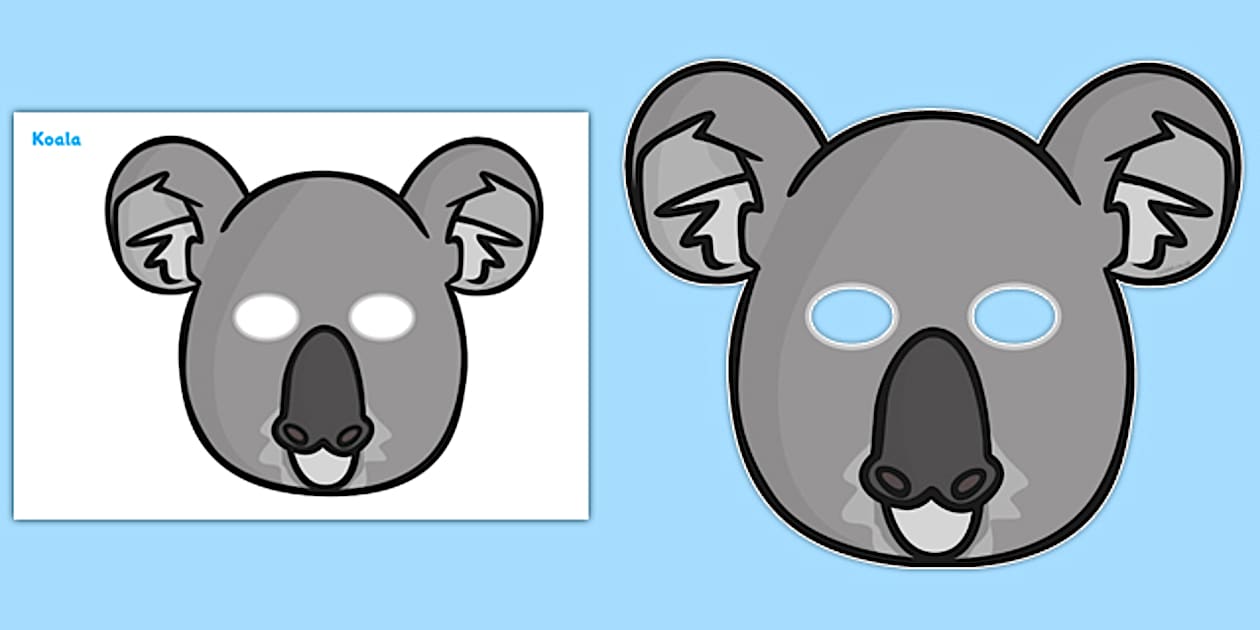 Koala Mask for Role Play | Twinkl (teacher made) - Twinkl