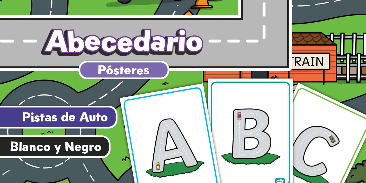 Abecedario Mayúsculas |Póster|Pista |Escritura| Kínder | 1°
