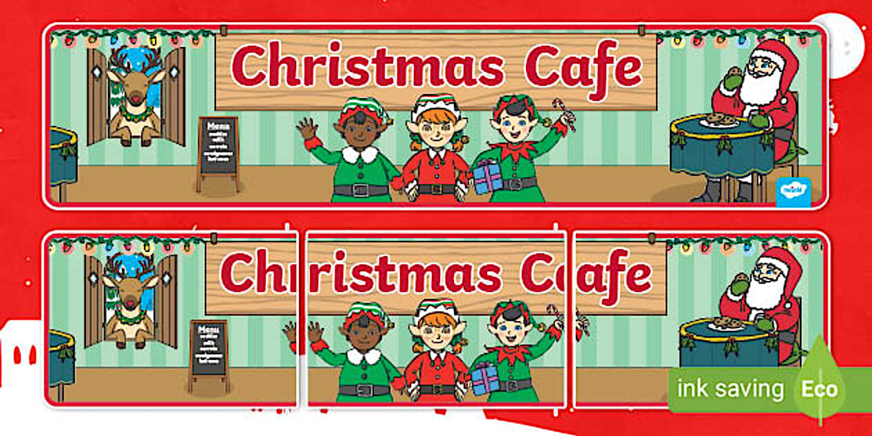Christmas Cafe Role Play Banner - christmas caf