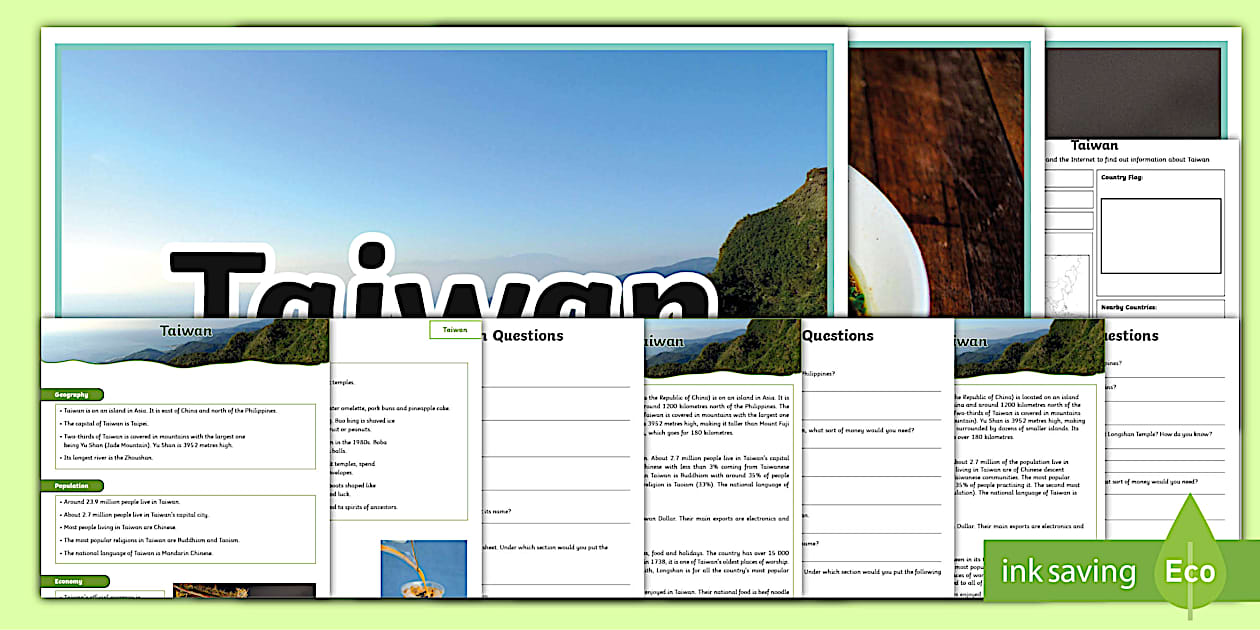 Taiwan Resource Pack - Primary School (teacher made)