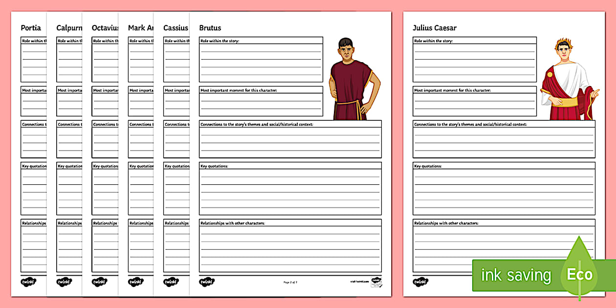 Shakespeare's Julius Caesar Characters - Twinkl
