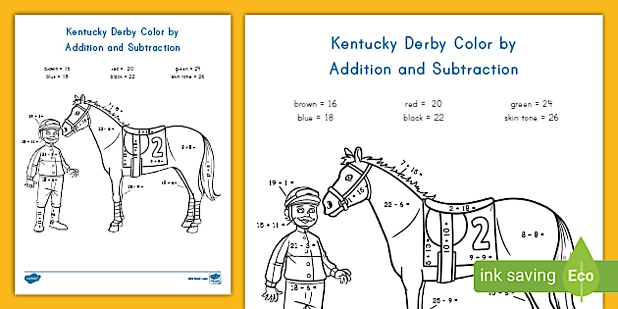 Kentucky Derby Addition and Subtraction | Twinkl USA