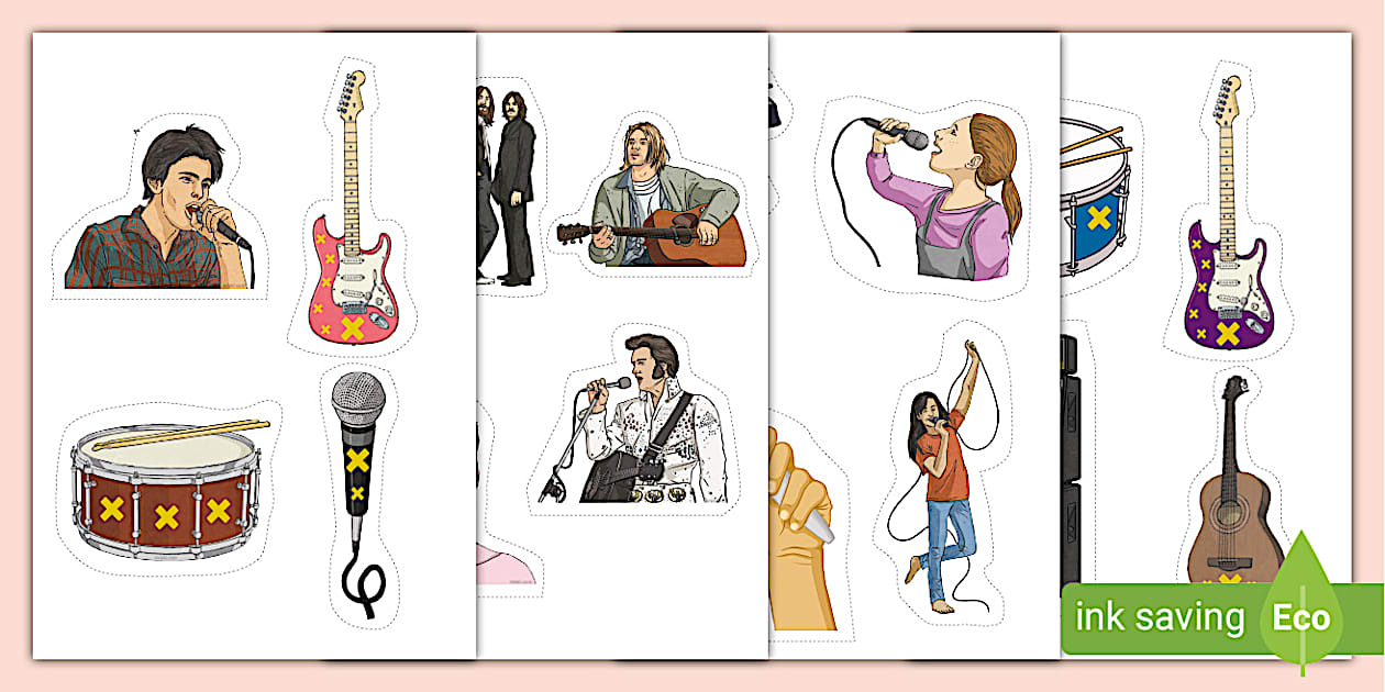 Editable Multiplication Rock Stars Display Cut-Outs - Twinkl