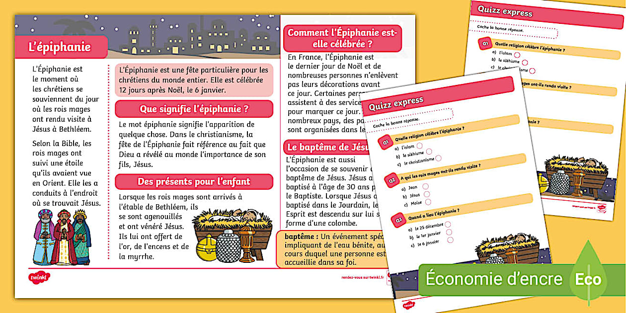 L'épiphanie - dossier d'informations (teacher made)