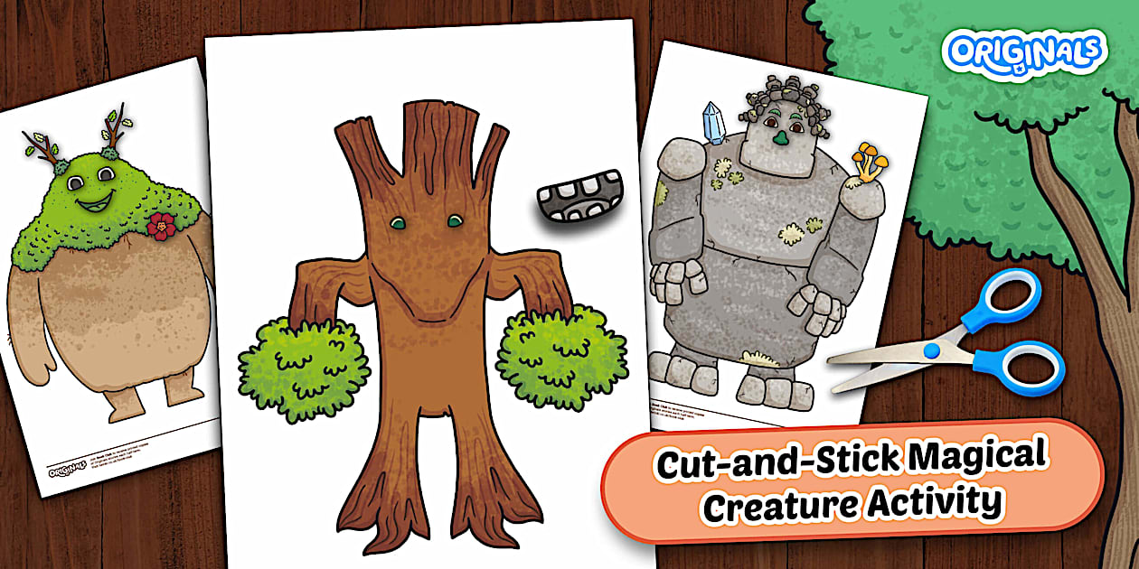 Cut-and-Stick Magical Creature Activity