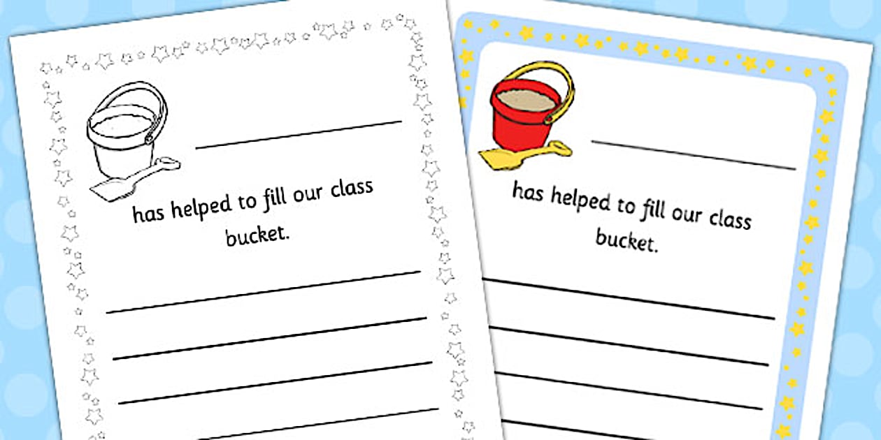 Bucket Fillers Editable Note (teacher made) - Twinkl