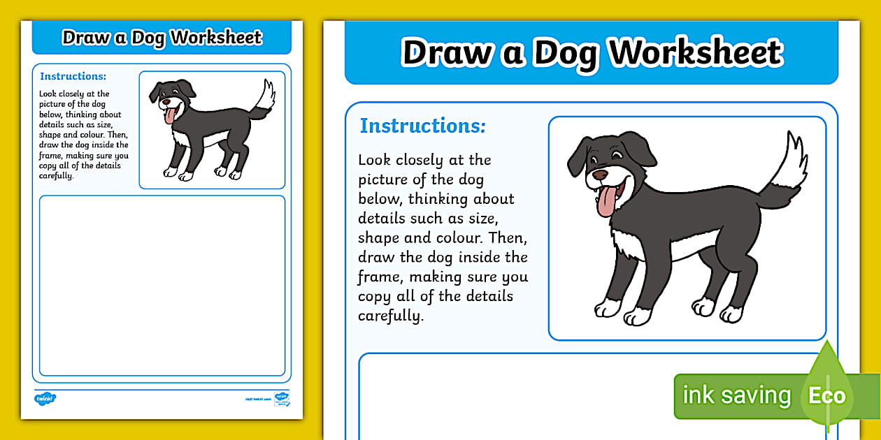 Dog Picture Drawing Activity (teacher made) - Twinkl