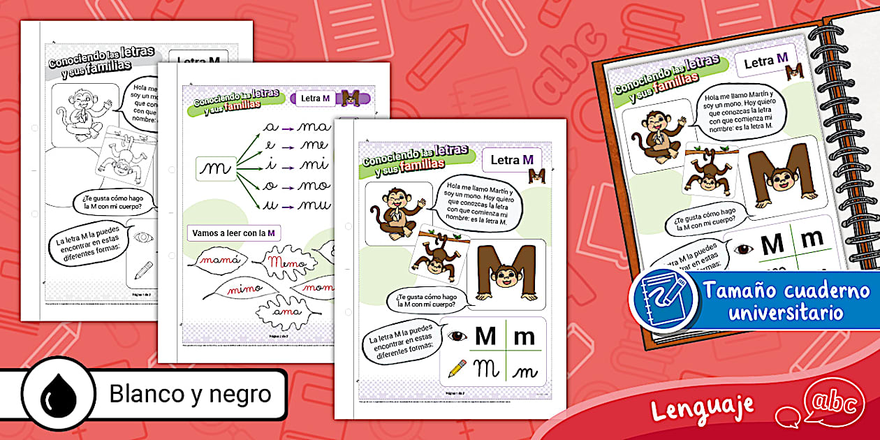 Guía | Trabajo | letra | m | M | (teacher made) - Twinkl