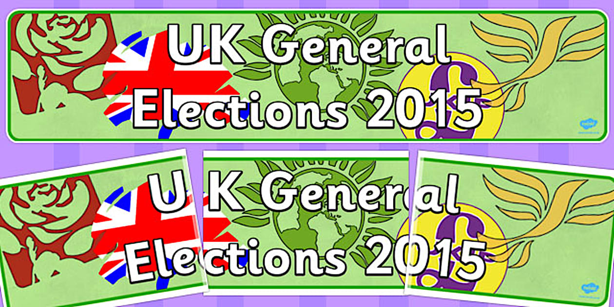 Editable UK General Elections 2015 Display Banner - Twinkl