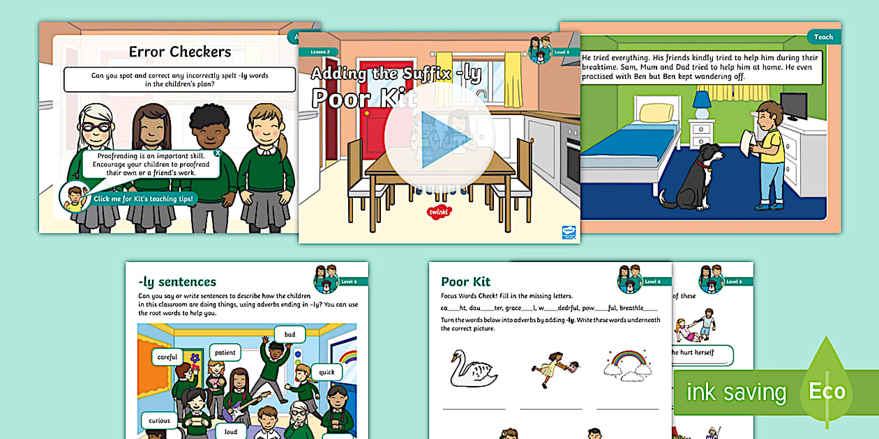 Adding -ly Lesson Pack (Teacher-Made) - Twinkl