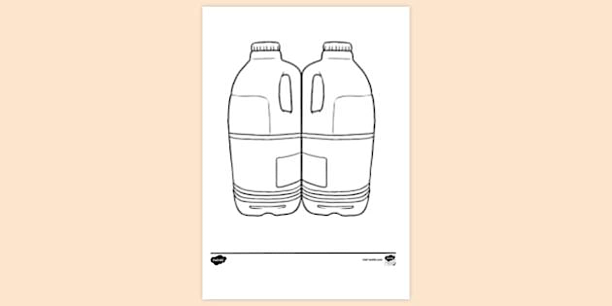 Carton of Water Colouring Sheet | Colouring Sheets - Twinkl