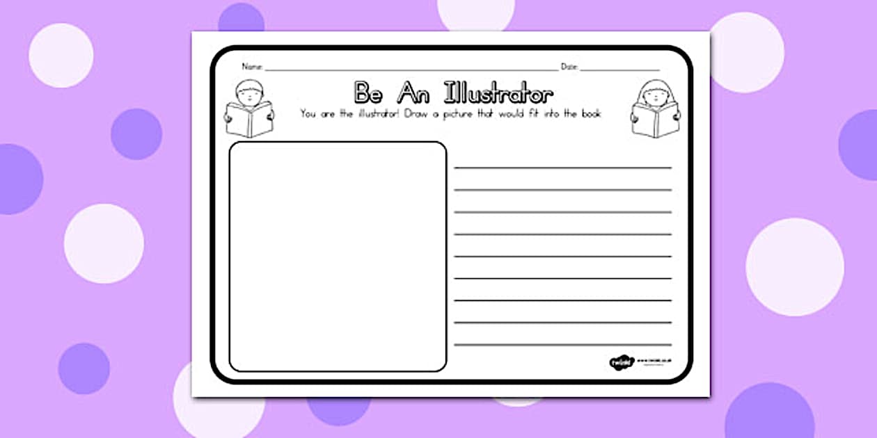 Be an Illustrator Comprehension Worksheet (teacher made)