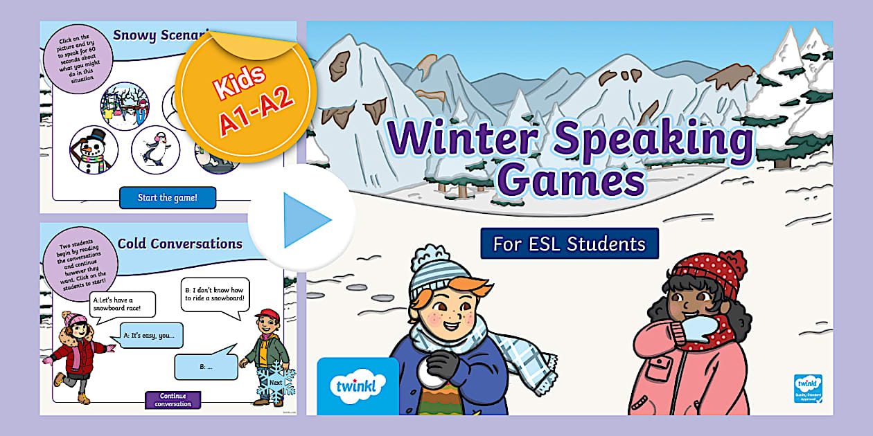 ESL Winter Speaking Games (teacher made) - Twinkl