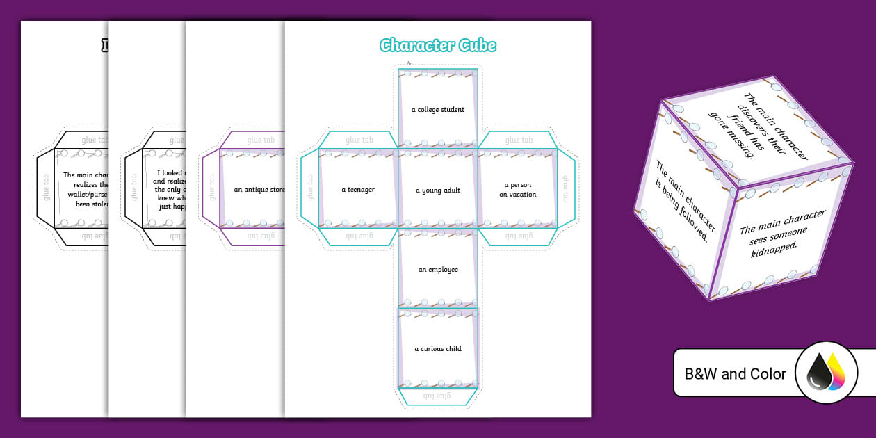 Mystery Creative Writing Dice for 6th-8th Grade