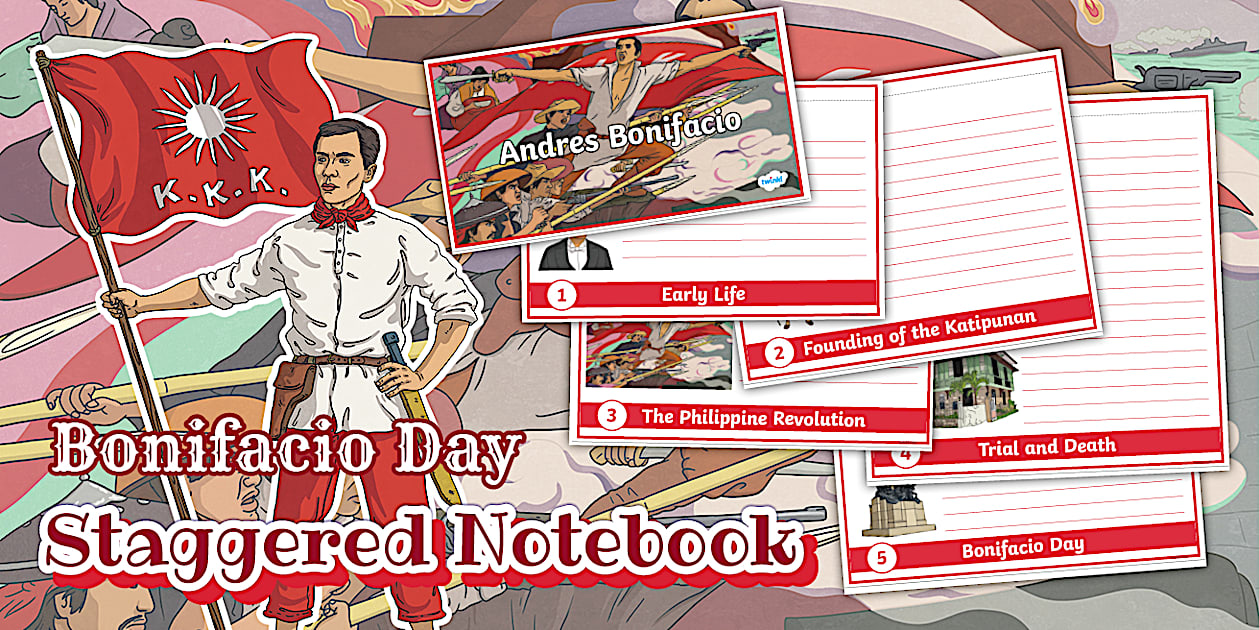 Andres Bonifacio Staggered Notebook | Grade 6 | Twinkl PH