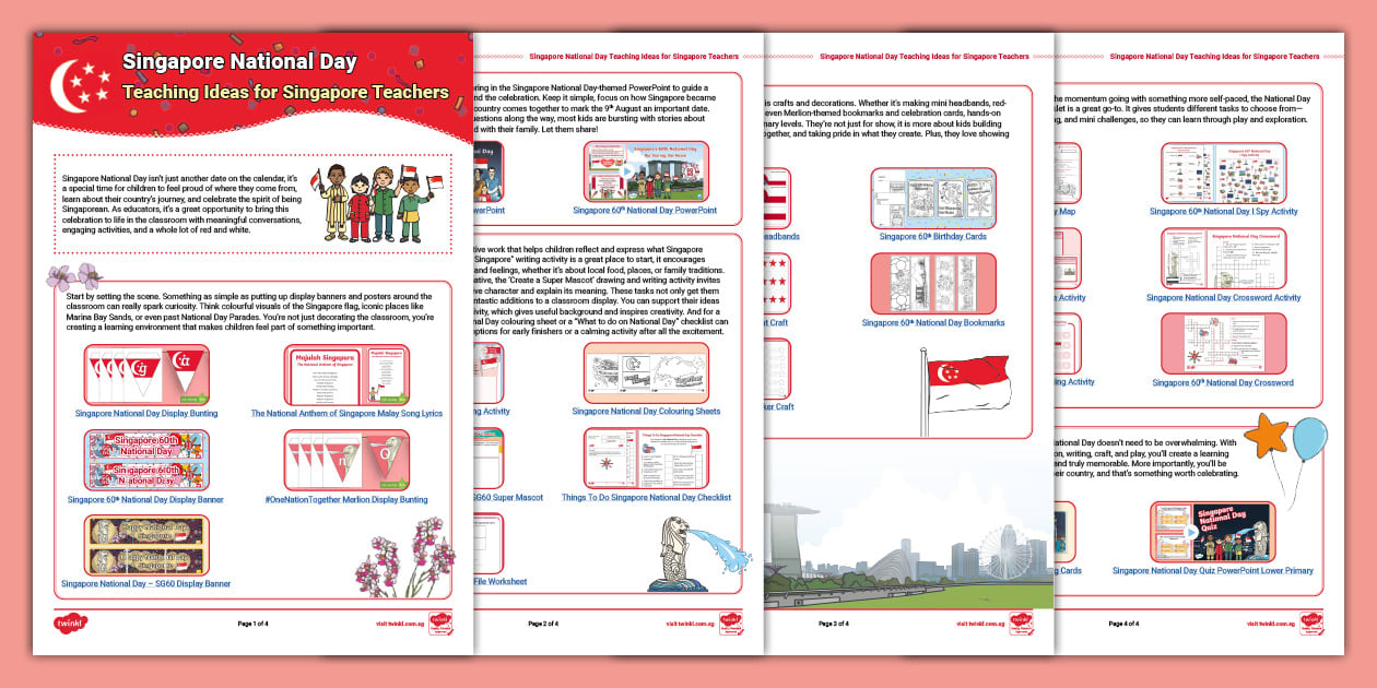 Singapore National DAY Teaching Ideas