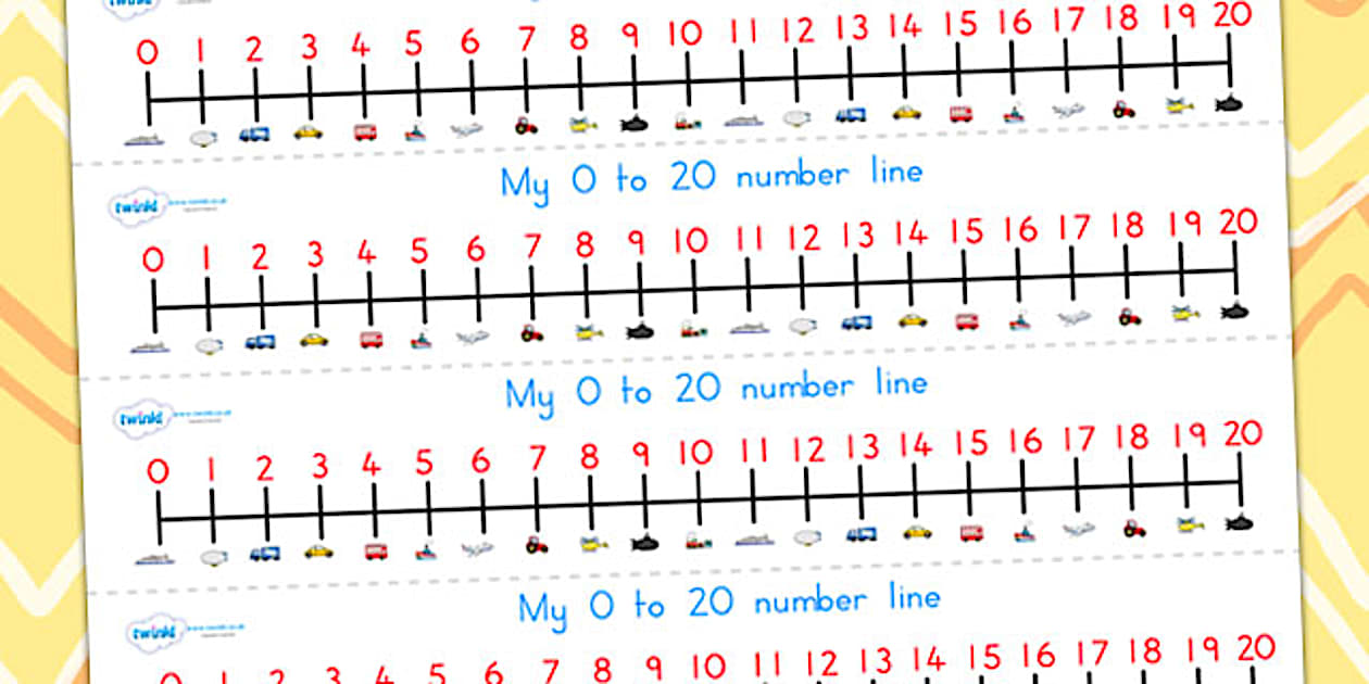 Transport Number Line 0-20