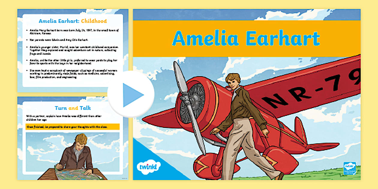 Amelia Earhart PowerPoint | Significant People | Twinkl USA