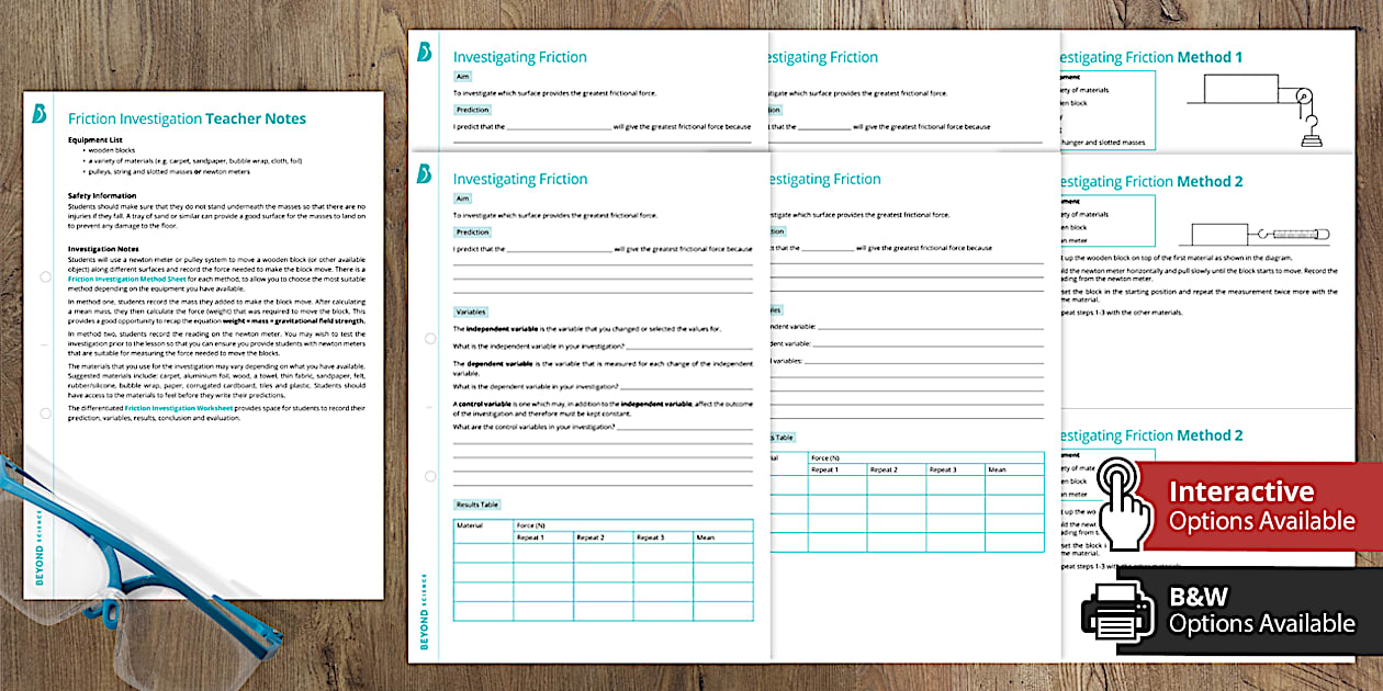 Friction Practical Investigation | Physics | Beyond - Twinkl