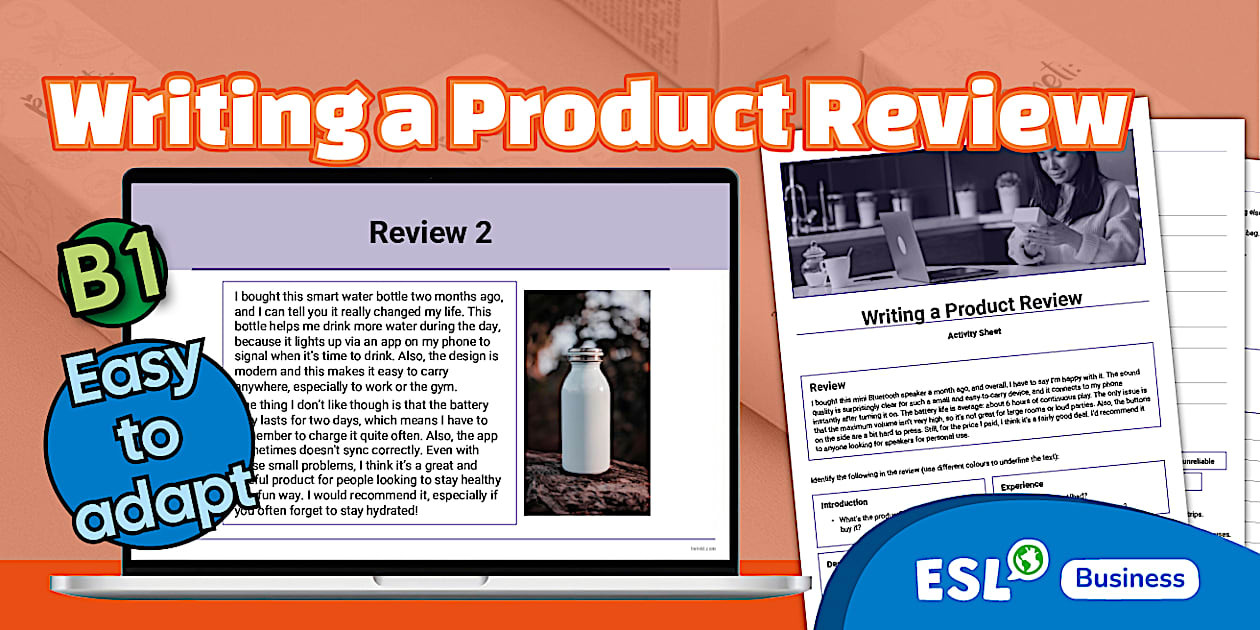 ESL Writing a Product Review Lesson [Adults, B1]