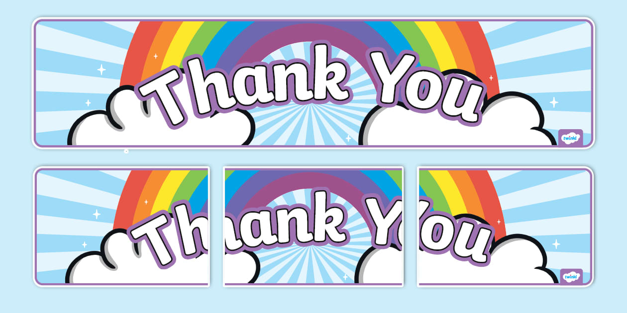 Thank You Display Banner (Teacher-Made) - Twinkl