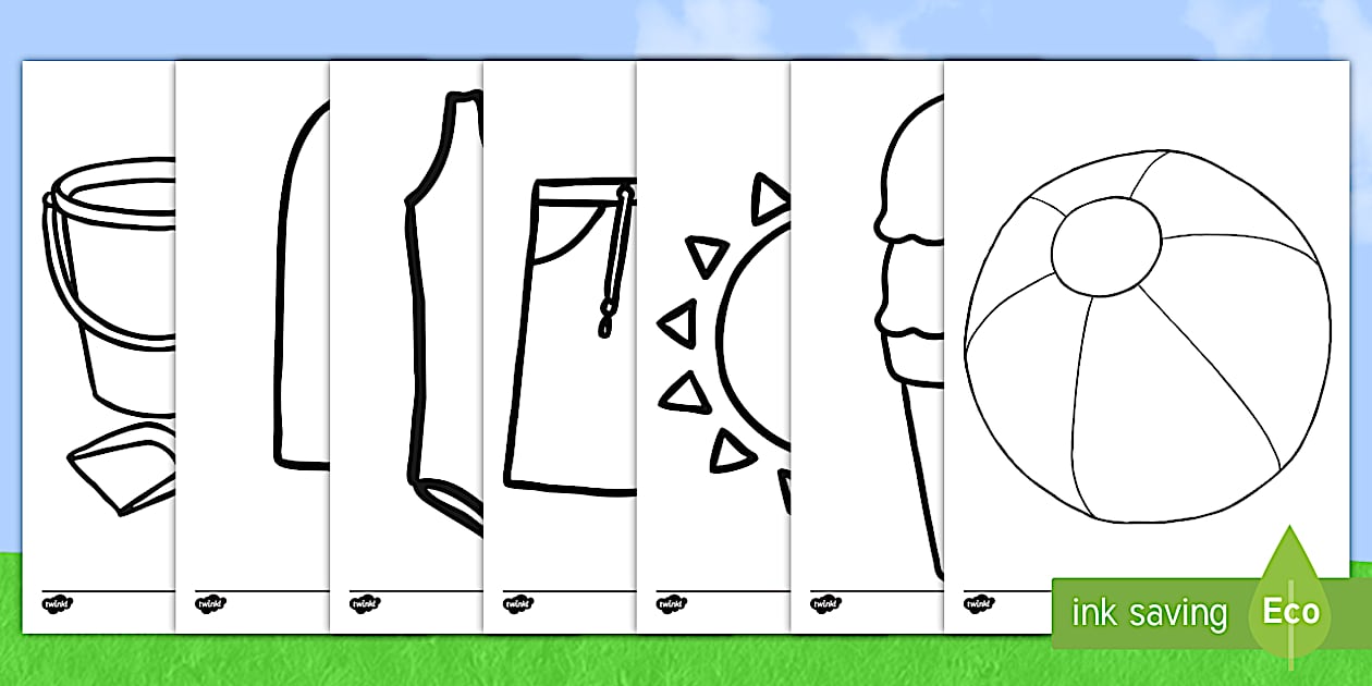 Printable Summer Holiday Colouring Pages | Twinkl - Twinkl