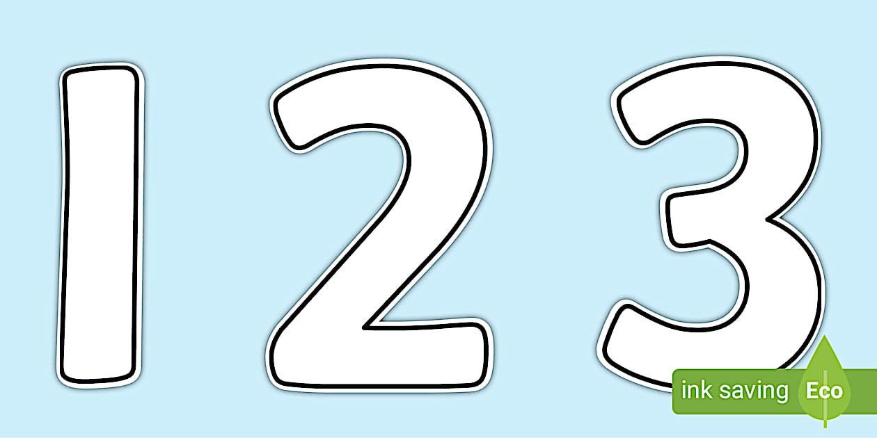 👉 Blank Display Numbers (teacher made) - Twinkl