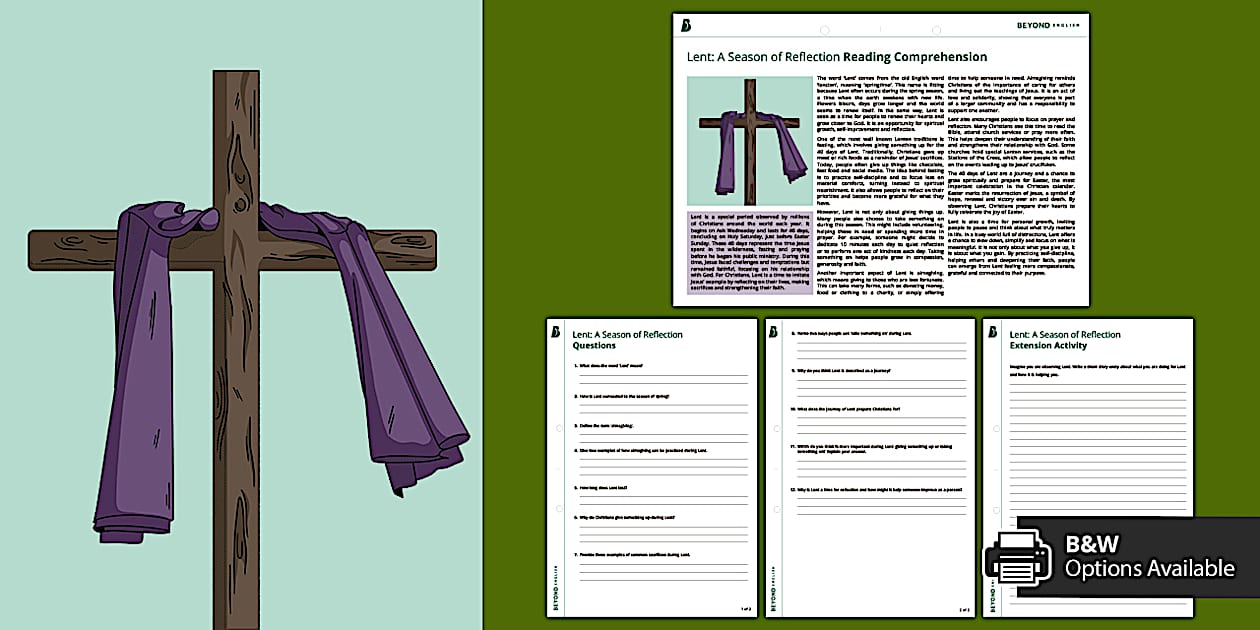 Lent Reading Comprehension (teacher made) - Twinkl