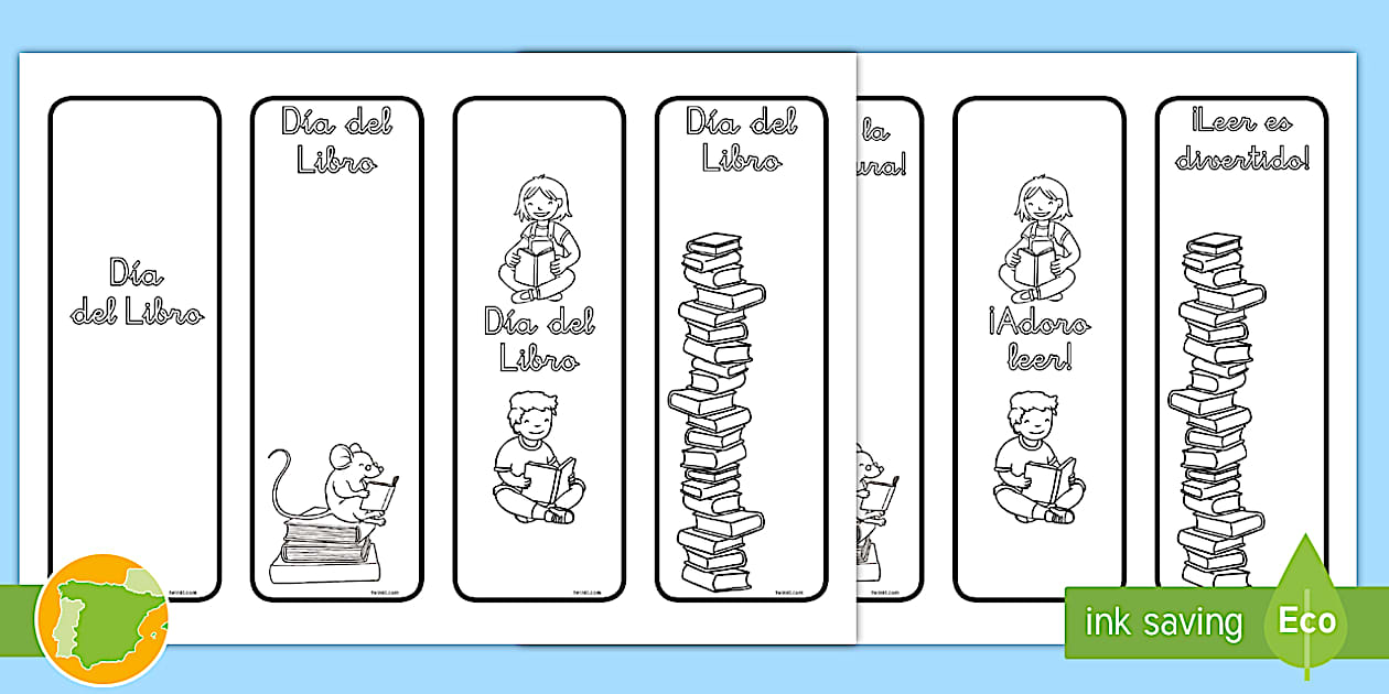Ficha de actividad: Marcapáginas para el Día del Libro