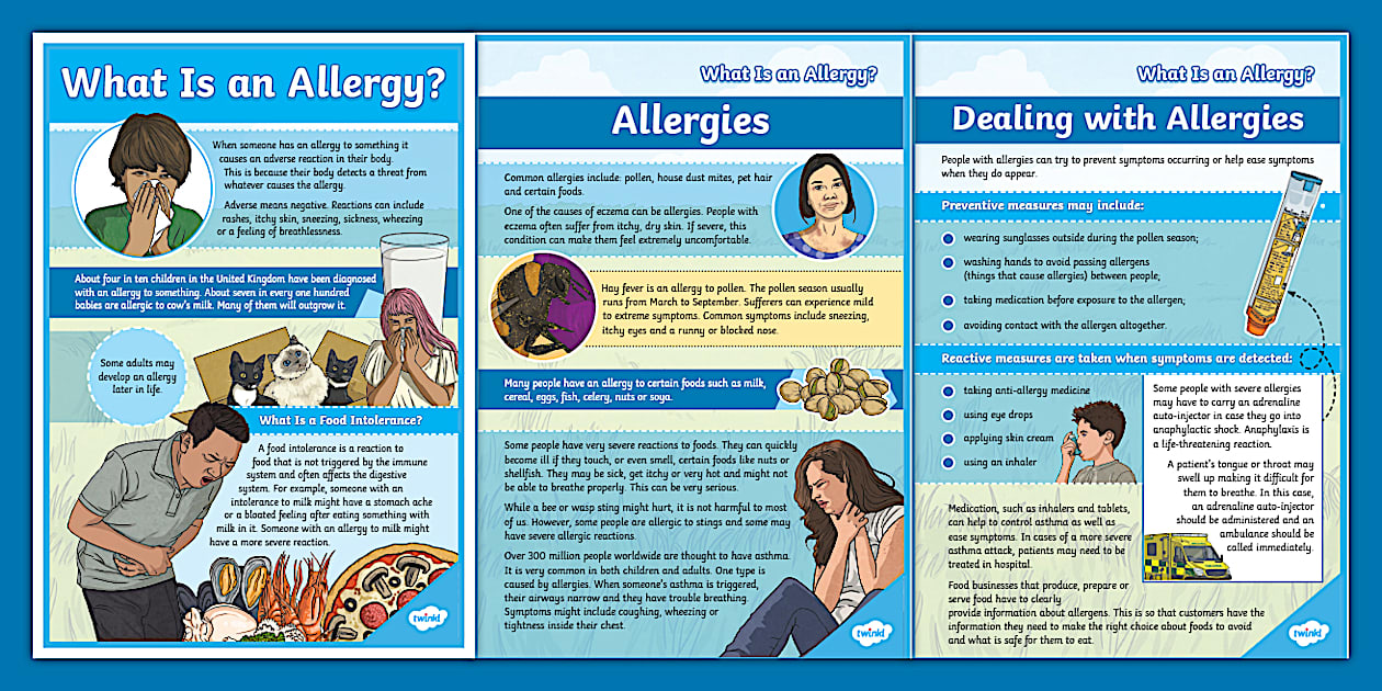 What Is an Allergy? Display Posters - KS2 - Twinkl